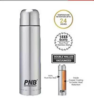 PNB kitchenmate classic 750 ml Flask (Pack of 1, Silver, Steel)– Vvalyou