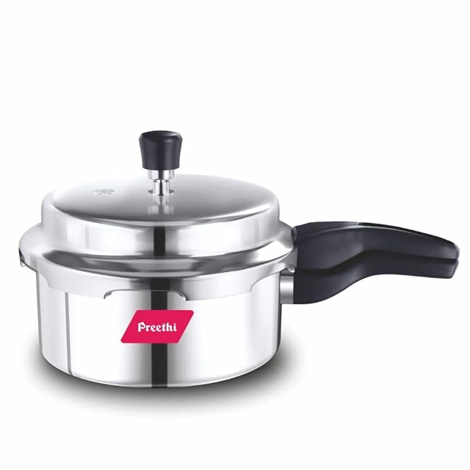Preethi Induction Base Stainless Steel Outer Lid Pressure Cooker, 2 Li ...