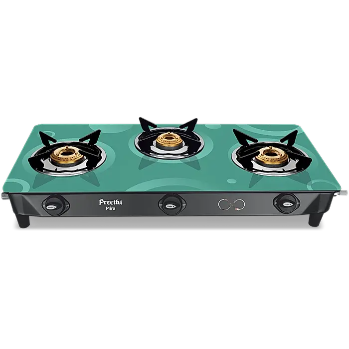 Preethi Mira 3B Designer gas stove with Bati– Vvalyou