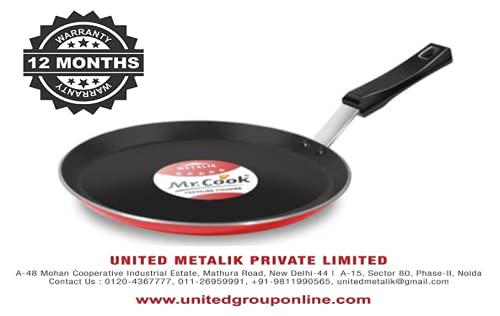 Mr.Cook by United Non-Stick Induction Base Dosa Tawa 22cm– Vvalyou