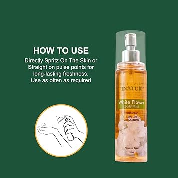Buy One Get one Free inatur White Flower Body Mist, Alcohol Free Body ...