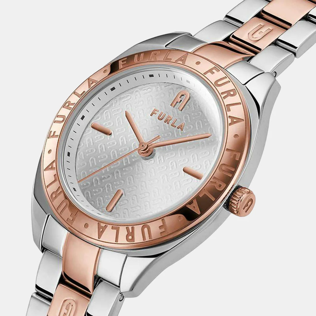 Furla Women White Analog Stainless Steel Watch WW00038002L5– Vvalyou