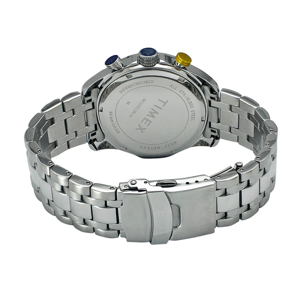 Timex E Class Men's Blue Dial Round Case Chronograph Function Watch -T ...