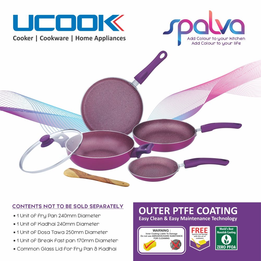 Ucook Spalva Non-stick 5-piece Induction Cookware Set– Vvalyou